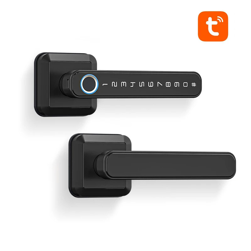 Chapa Inteligente T3402 TUYA Negra Izquierda